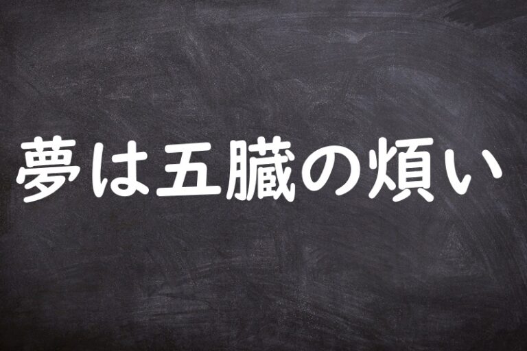 夢は五臓の煩い（ゆめはごぞうのわずらい） | ことわざ・格言・故事一覧
